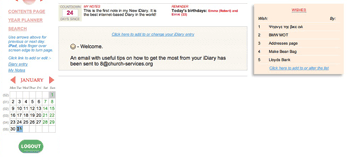 The World's Best iDiary - a private online Diary for FREE - www.FREE ...